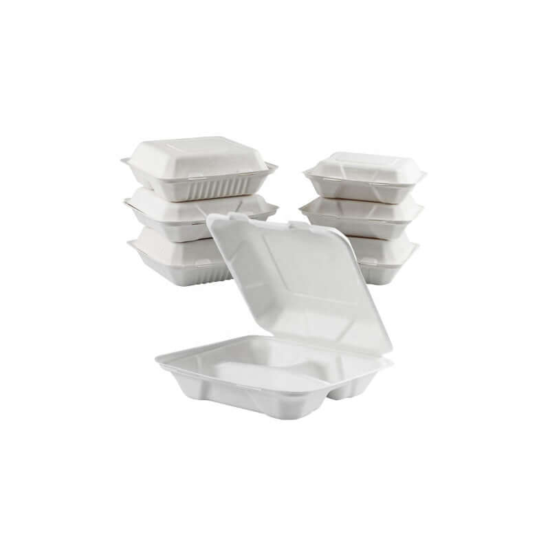 Bagasse Hinged Takeout Container - Eco-Friendly Choice