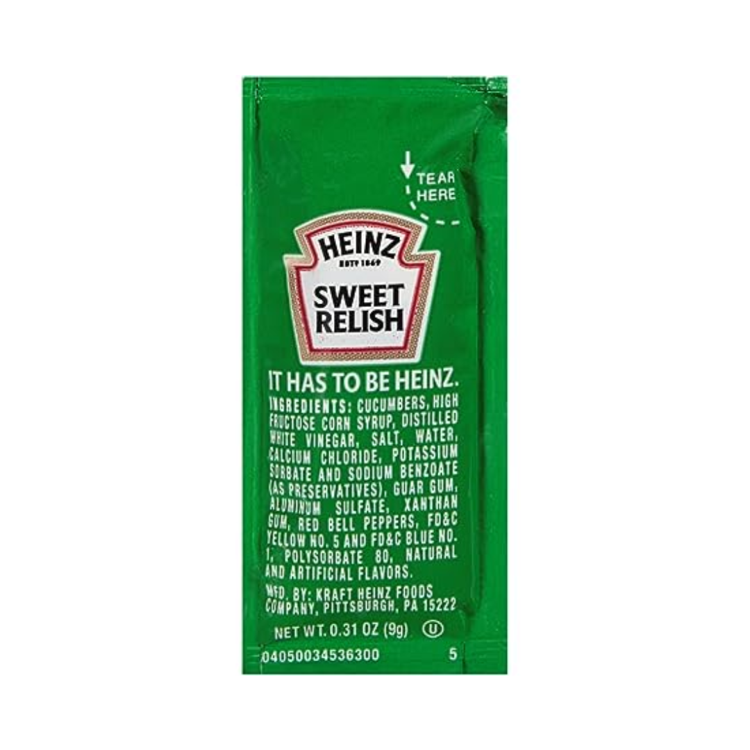 Heinz Relish Sachet | Convenient Single-Serve Packs